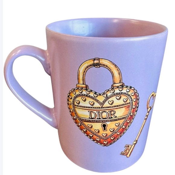 Fig & Fern | Dining | New Iconic Dior Logo Mug With Gold Heart Lock ...